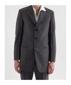 JIL SANDER Fil-à-fil Wool Tailored Jacket