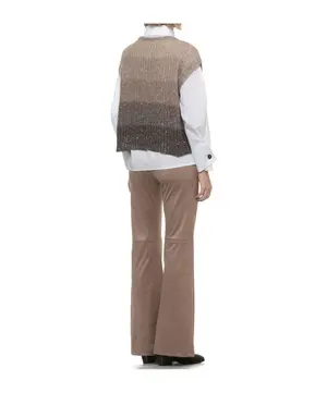 D.exterior Sequinned Gradient Knitted Top - Multi-color
