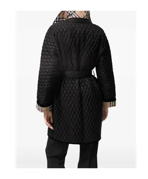 Burberry Quilted Belted Coat