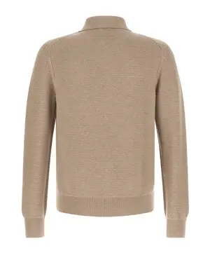 Zegna Long-sleeved Knit Polo Shirt