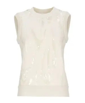 Peserico Sequined Knitted Top