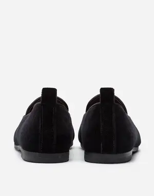 Dolce & Gabbana Crown Patch Velvet Slippers