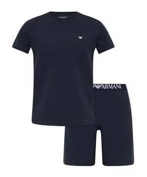 Emporio Armani Logo Waistband Pyjamas - Navy Blue