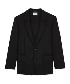 Saint Laurent Single-breasted Jacket In Felt
