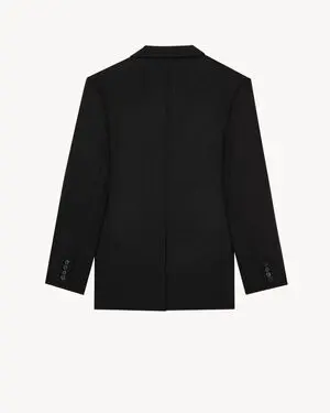 Saint Laurent Single-breasted Jacket In Felt