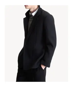 Saint Laurent Single-breasted Jacket In Felt