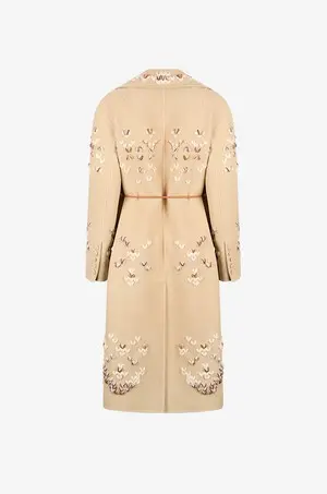 Ermanno Scervino Embroidered Belted Coat