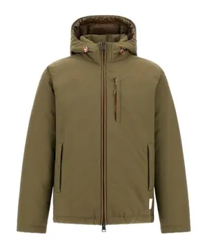 Herno Cropped Matte Nylon Hooded Down Jacket - Green
