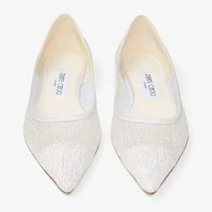 JIMMY CHOO Candyfloss Glitter Flats