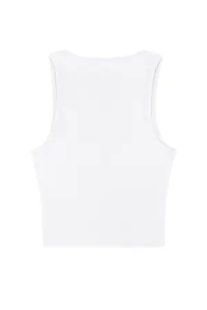 SPORTY  RICH Ribbed Tank Top With Logo