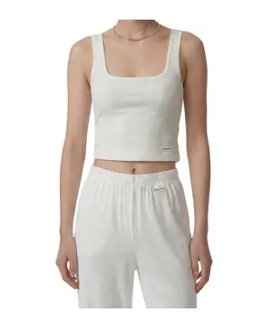 SPORTY  RICH Ribbed Tank Top With Logo