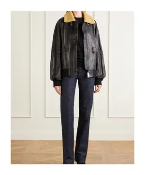 Khaite Long-sleeve Leather Jacket
