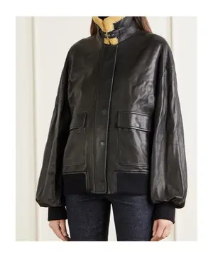 Khaite Long-sleeve Leather Jacket