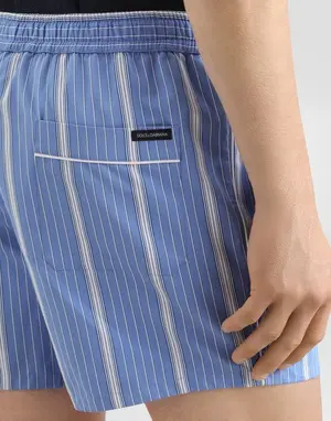 Dolce & Gabbana Striped Poplin Bermuda Shorts