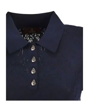 DONDUP Open-knit Polo Shirt