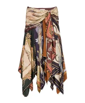 Zimmermann Printed Asymmetric Skirt