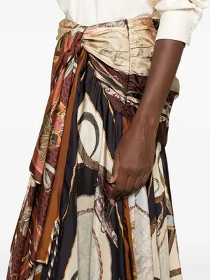 Zimmermann Printed Asymmetric Skirt