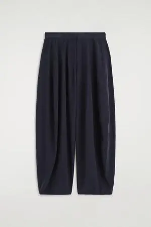 Cos Fluid Topstitched Barrel-leg Pants