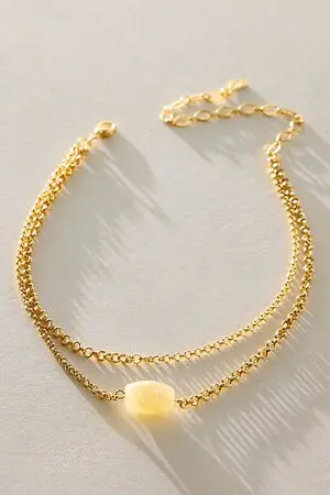 Free People Aria Gold-Plated Choker Amber