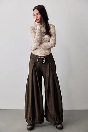 Free People Greatest Hits Pull-on Trousers - Brown Combo
