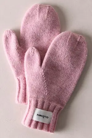 CLOIMH Oversized Wool Mittens - Rose