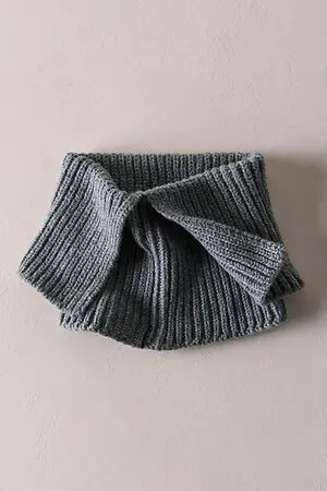 CLOIMH Wool Folded Neck Warmer - Light Grey