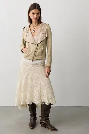 Free People We The Free Throwback Asymmetric Zip-up Hoodie - Travertine