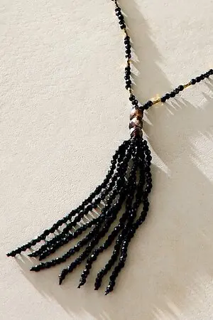 Free People Sola Beaded Tassel Necklace