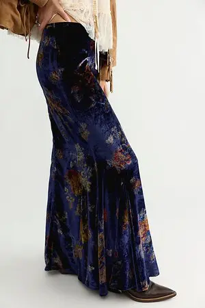 Free People Cosmic Velvet Maxi Skirt