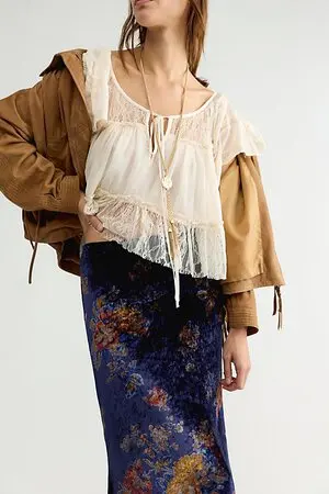 Free People Cosmic Velvet Maxi Skirt