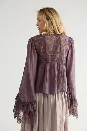 Free People Ava Blouse - Sparrow