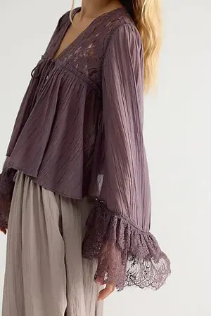 Free People Ava Blouse - Sparrow