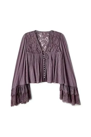 Free People Ava Blouse - Sparrow