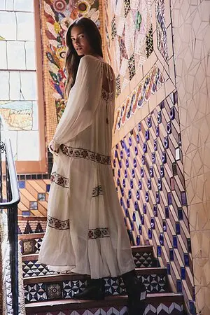 Free People Azalea Embroidered Maxi Dress