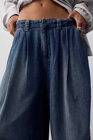 Free People We The Free Vienna Linen Trouser Jeans - Quintessential