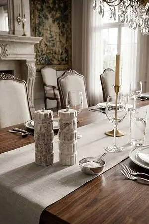 GAURI KOHLI Beatrix Marble Salt & Pepper Set