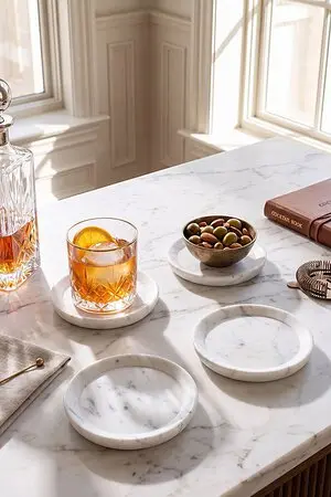 GAURI KOHLI Paloma Marble Coasters