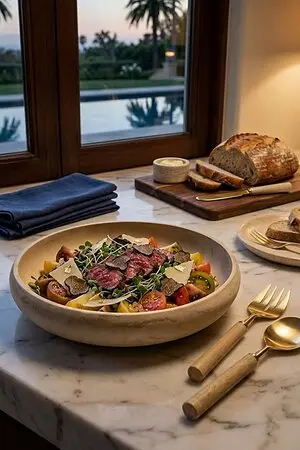GAURI KOHLI Florence Salad Bowl And Servers