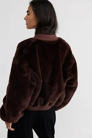 AGOLDE Frankie Reversible Bomber Jacket - Morello
