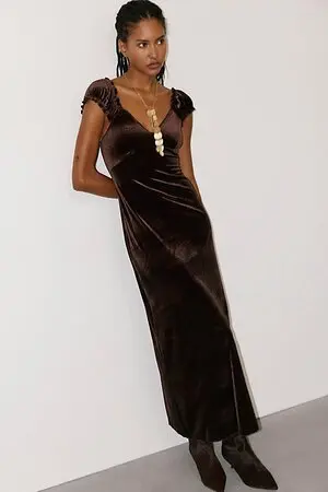 Only Hearts Selma Maxi Slip Dress - Chocolate