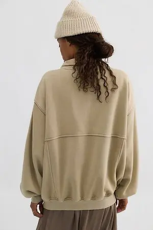 Free People Banks Half-zip Pullover - Dancing Wind