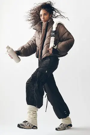Free People Alpine Fleece-lined Hike Pants - Black