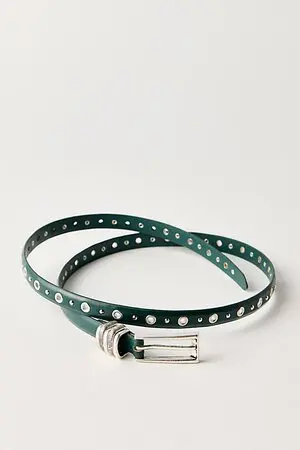 Free People Bowie Slim Belt - Pine Needle