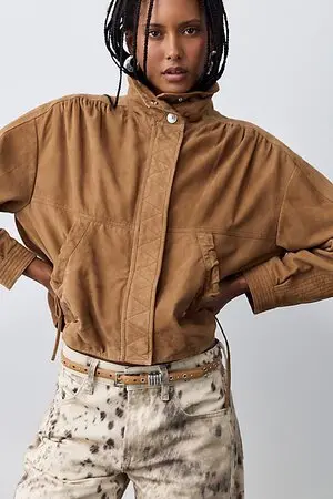 Free People Bowie Slim Belt - Saddle