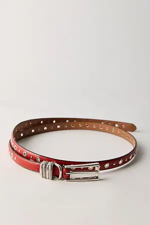 Free People Bowie Slim Belt Sour Cherry