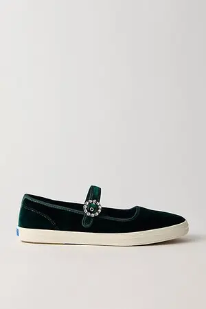 KEDS Maisie Velvet Mary Janes - Emerald