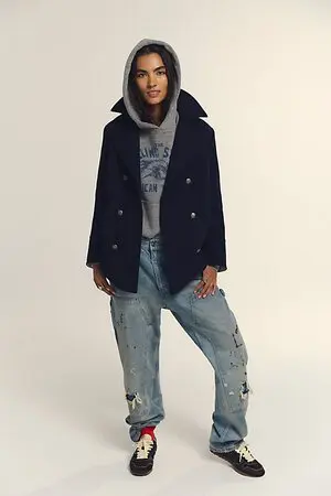 Free People Jorah Wool-blend Military Coat