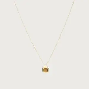 COMMON LINES Tiger Eye Pendant Necklace - Gold