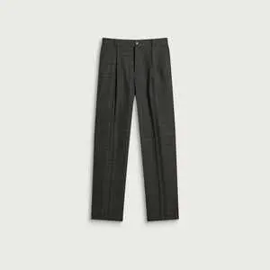 Dries Van Noten Penrud Abstract Check Wool Trousers