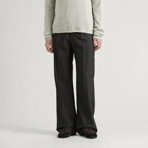 Dries Van Noten Penrud Abstract Check Wool Trousers